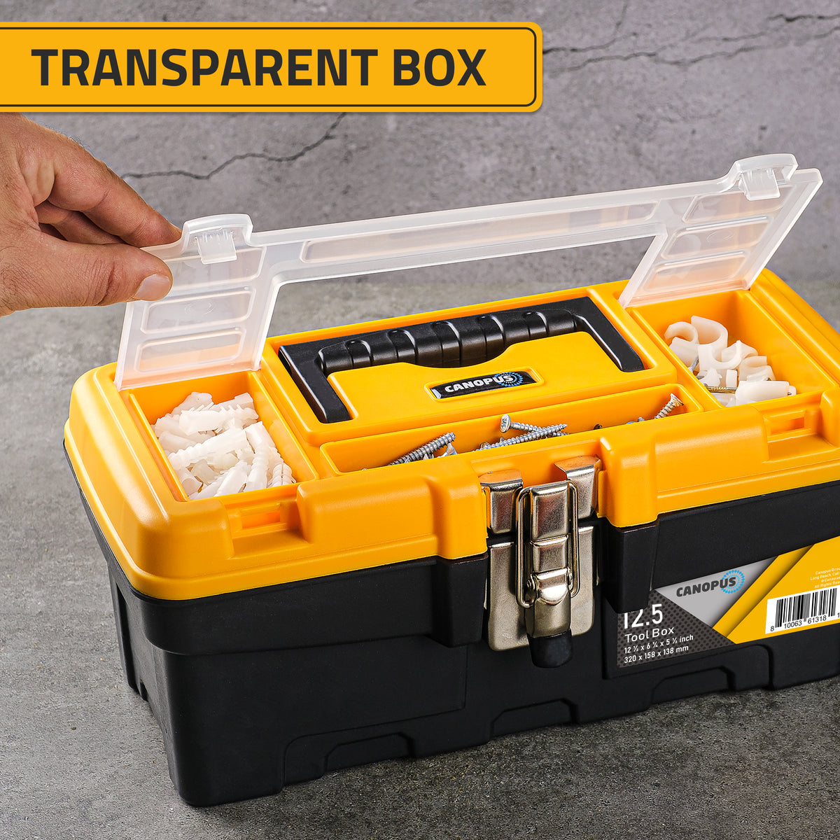 CANOPUS Plastic Tool Box, 13 inch Portable Tool Box – Canopus USA