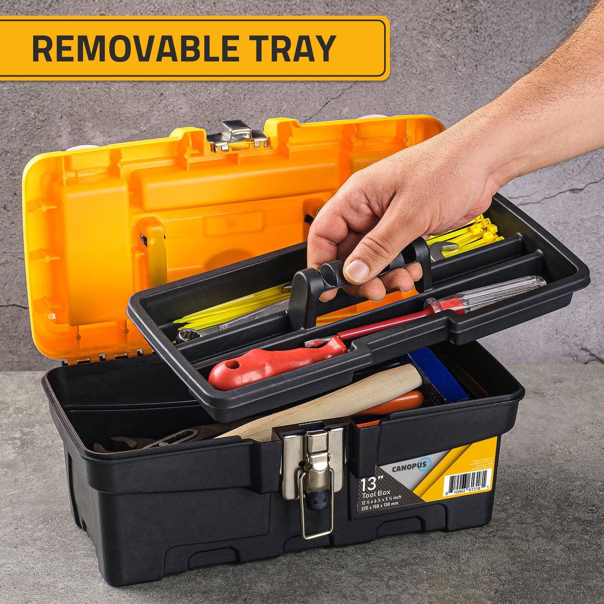 CANOPUS Plastic Tool Box, 13 inch Portable Tool Box – Canopus USA