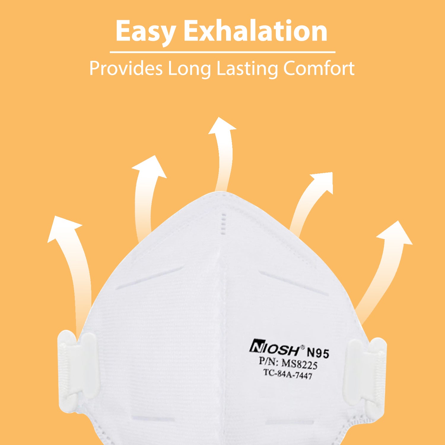 NIOSH-Approved N95 Respirator Mask Reusable, Face Mask for at least 95 ...