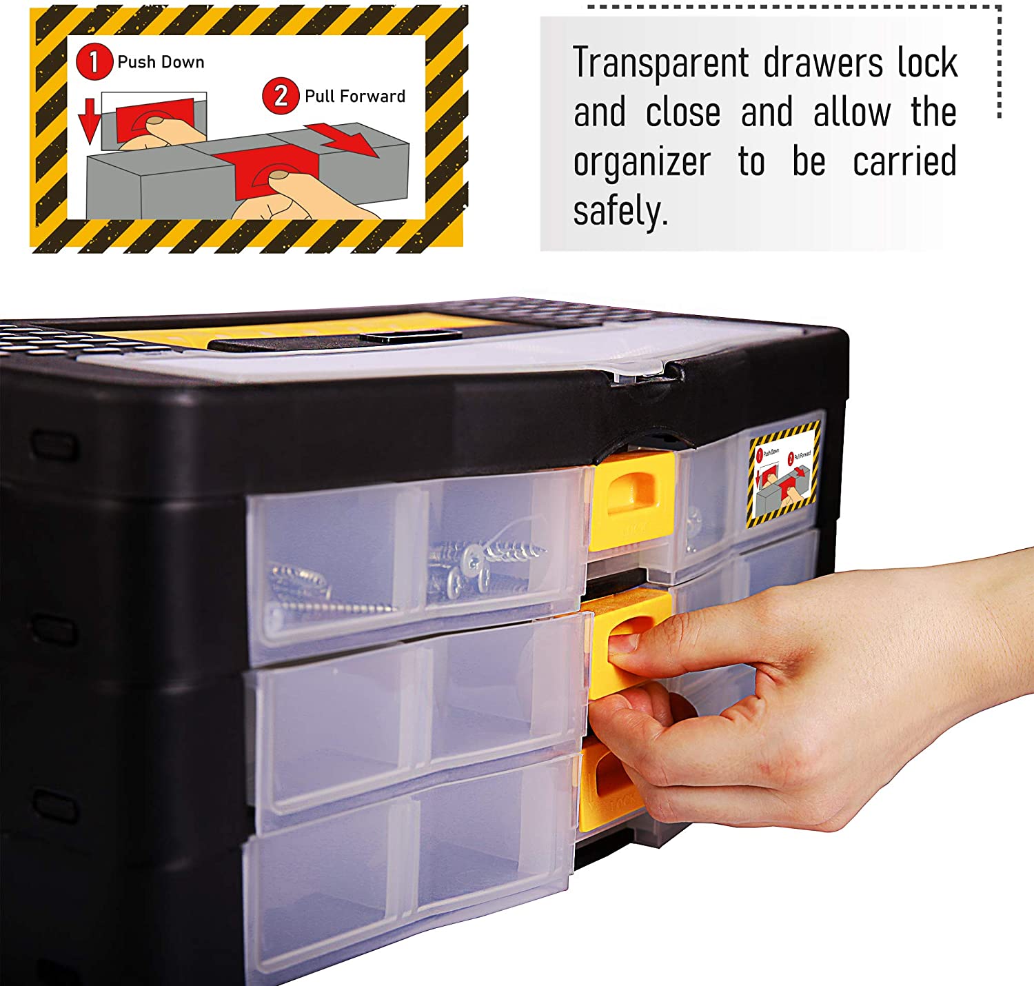 CANOPUS Plastic Tool Box, Tool Organizer with 3 Drawers – Canopus USA