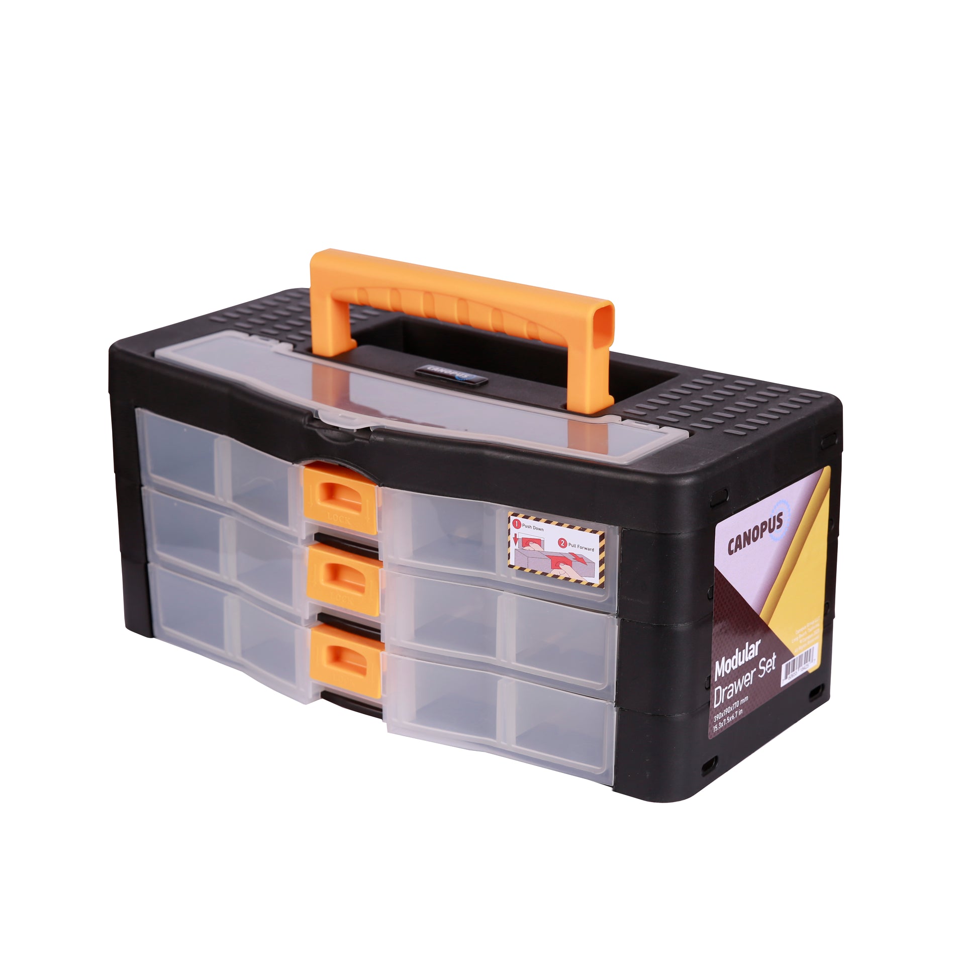 CANOPUS Plastic Tool Box, Tool Organizer with 3 Drawers – Canopus USA