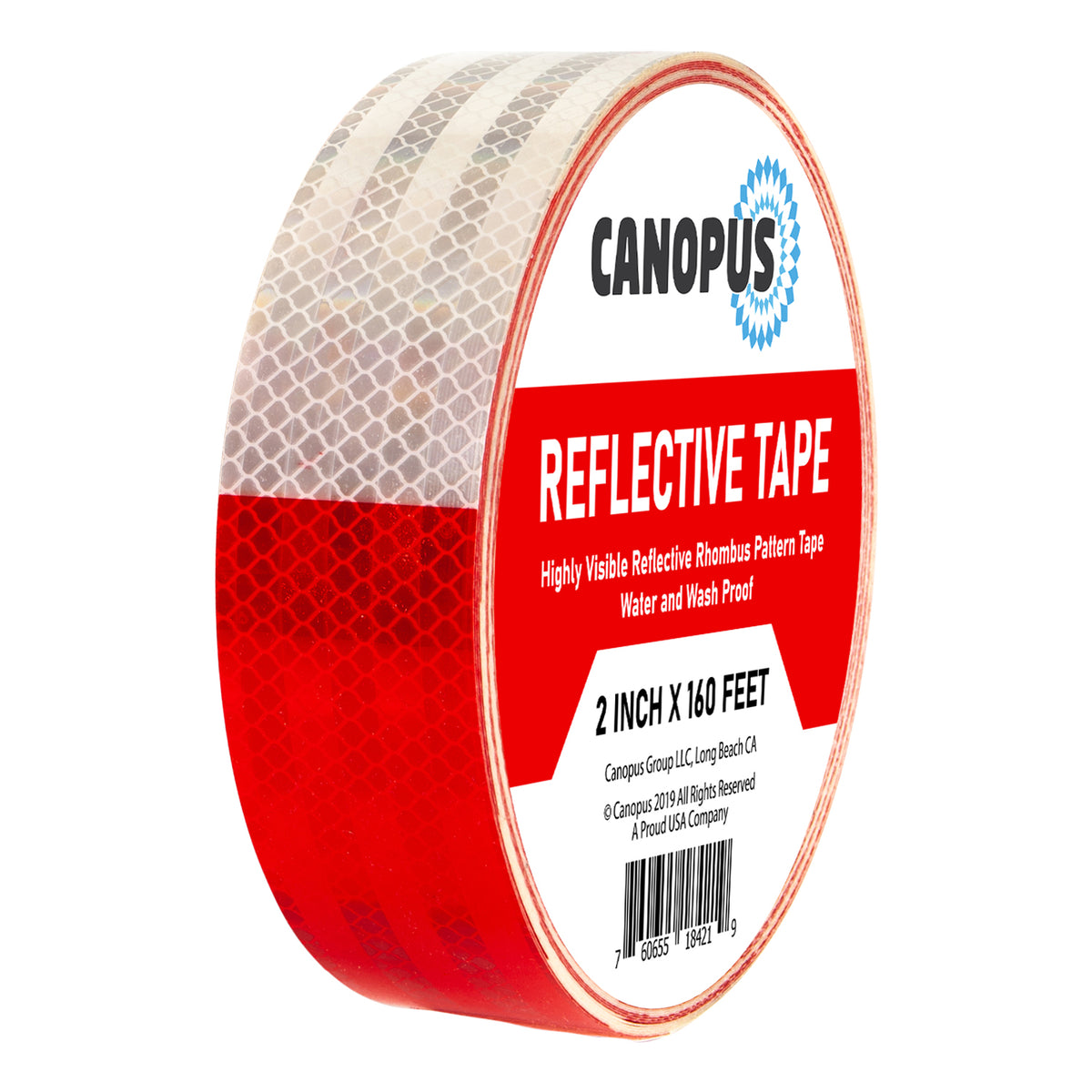 Reflective Tape, DOT-C2 Waterproof Red-White Adhesive – Canopus USA